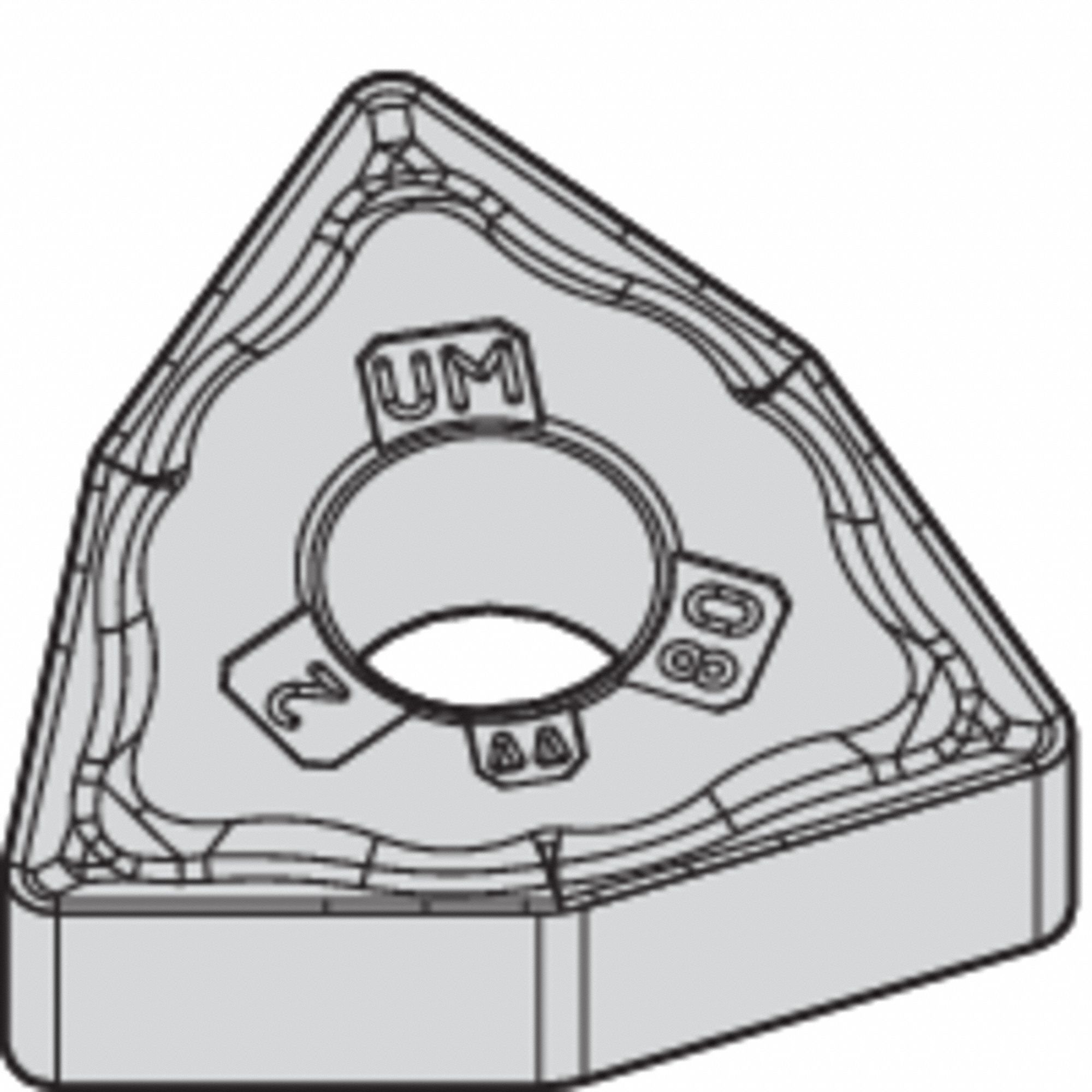 WIDIA, 1/2 in Inscribed Circle, Neutral, Turning Insert - 433U77 ...