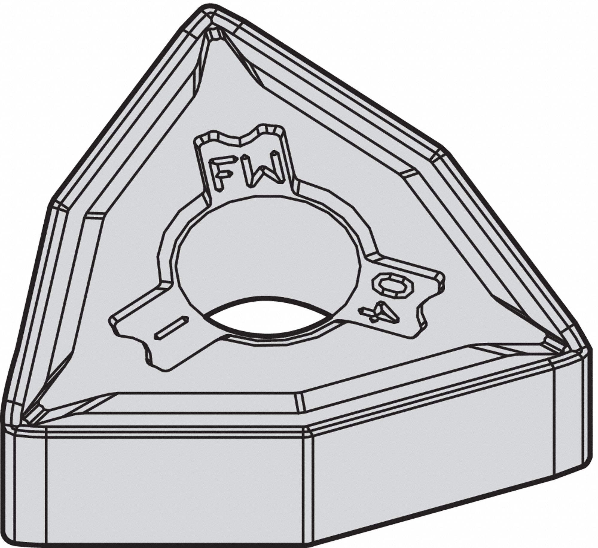 WIDIA, 1/2 in Inscribed Circle, Neutral, Turning Insert - 433X40 ...