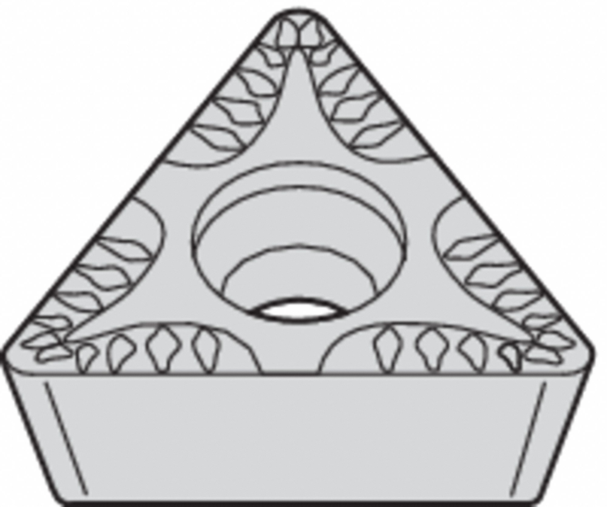 WIDIA, 3/8 in Inscribed Circle, Neutral, Triangle Turning Insert ...