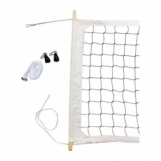 SPALDING, 36 in Overall Ht, 32 ft Overall Wd, Volleyball Net - 12R323 ...