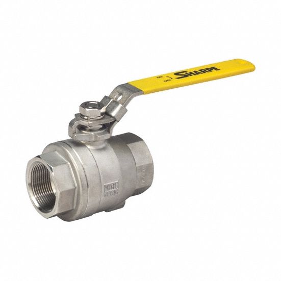 SHARPE VALVES, 3/4 in, Carbon Steel, Manual Two-Way Ball Valve - 802DF0 ...