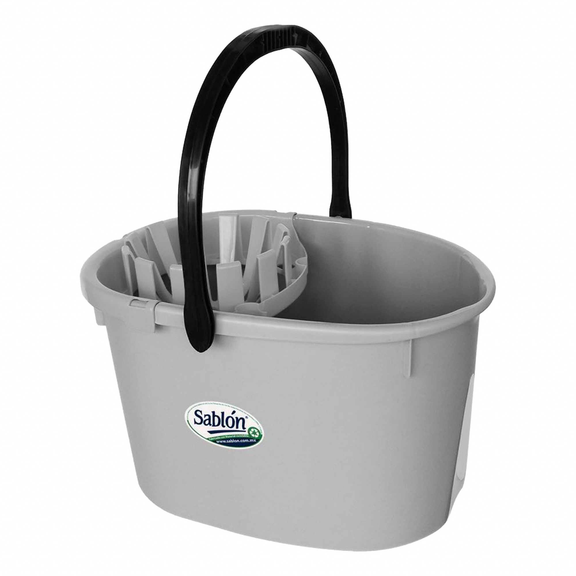 SABLON Cubeta c/Expimidor,Gris,5 gal.,Embudo - Cubetas para Trapeador ...