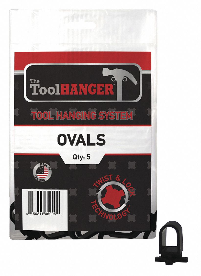 TOOLHANGER, Black, 5 in Overall Lg, Tool Hanger - 436C70|6005 - Grainger