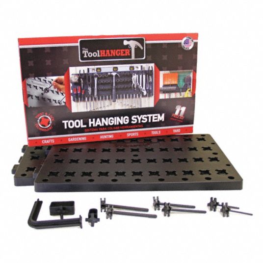 TOOLHANGER, Black, 19 in Overall Wd, Tool Hanger Board - 436C73|8209 ...