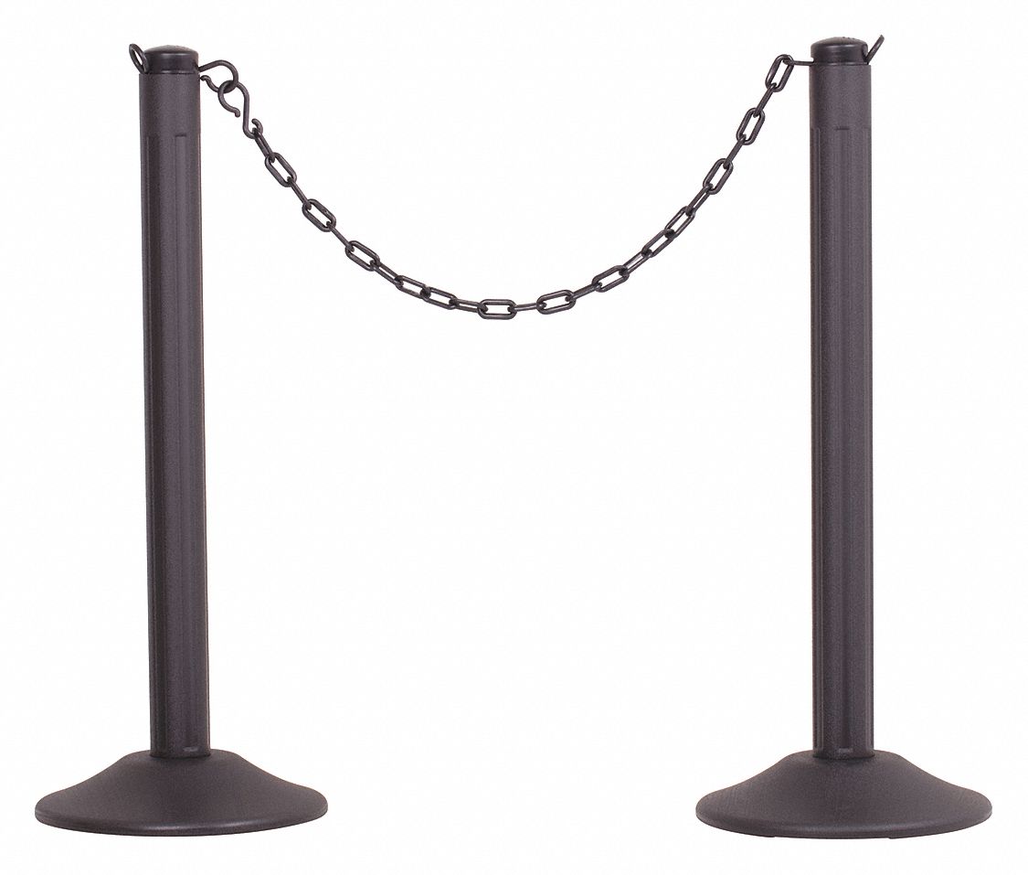 Black Chain Color, 10 ft Chain Lg, Heavy Duty Stanchion - 436C94|U2003 ...