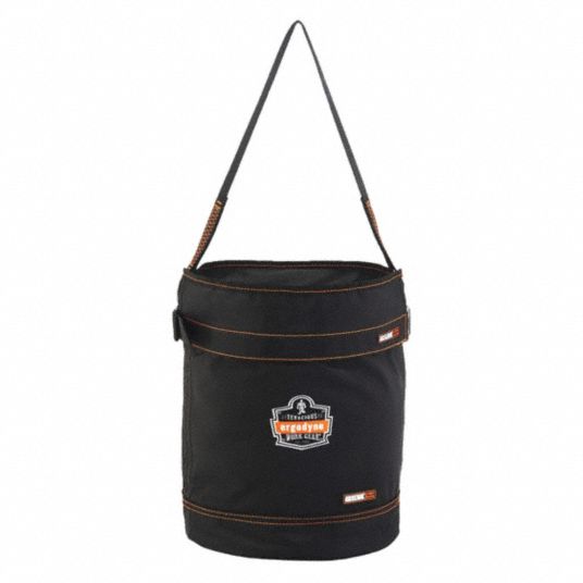 ERGODYNE, 12 1/2 in W x 15 in H x 12 1/2 in L, Black, Bucket Bag ...