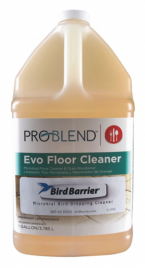 BIRD BARRIER, Jug, 1 gal, Microbial Bird Droppping Cleaner - 436G37|cl ...