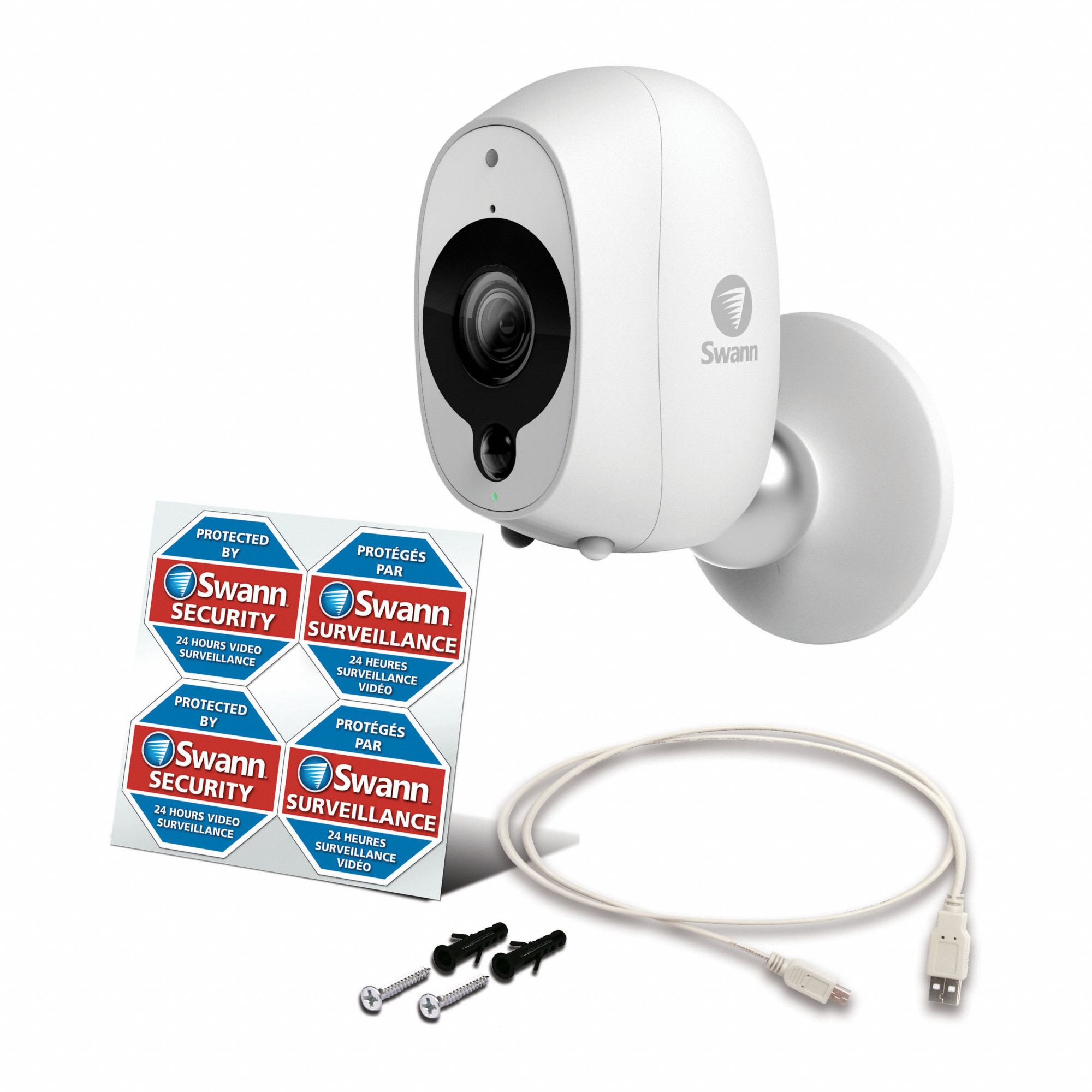 SWANN Wireless Surveillance Camera, White Body - 436L54|SWWHD-INTCAM-US ...