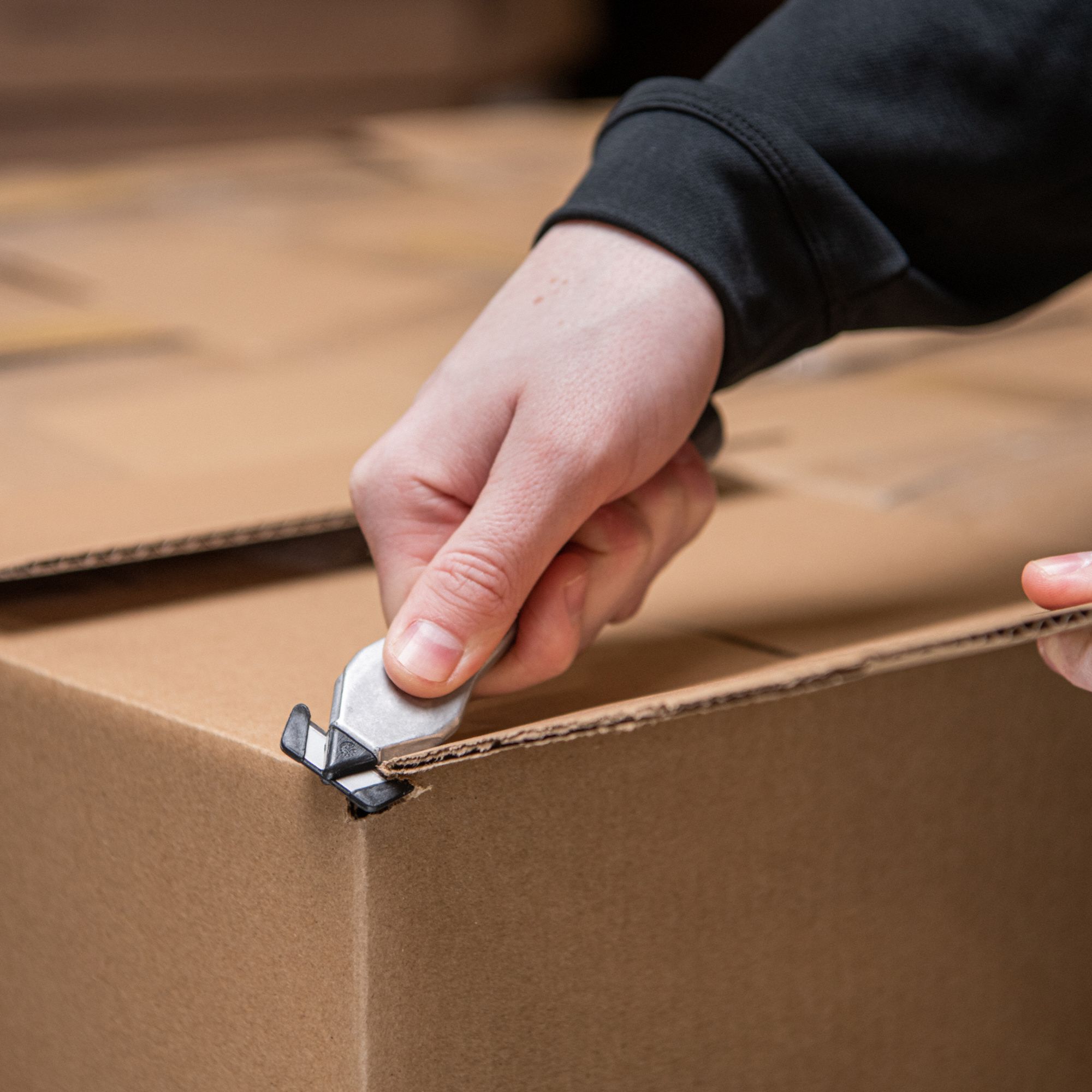 KLEVER Safety Cutter: 6 1/2 in Overall Lg, Straight Handle, Plain ...