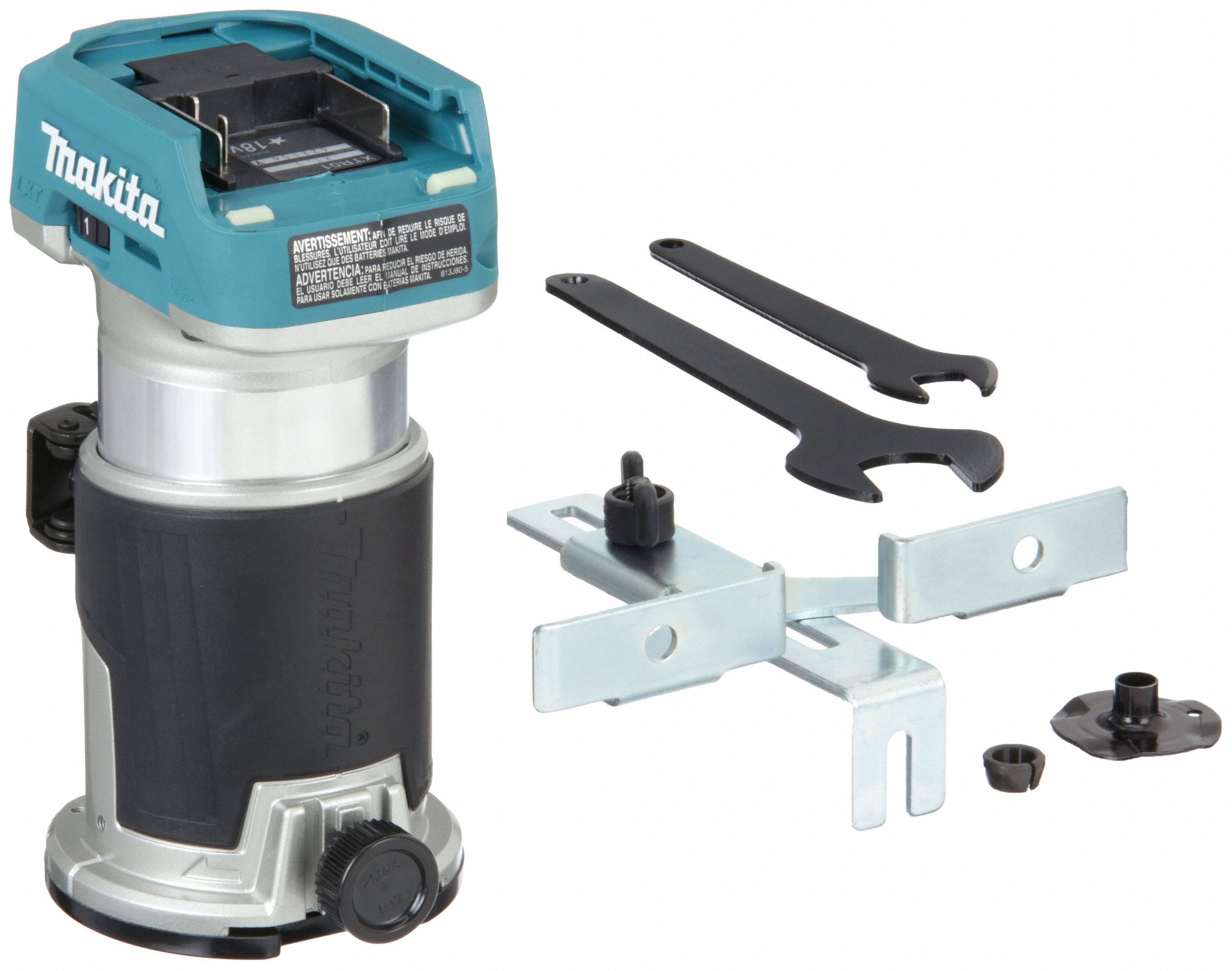 MAKITA Cordless Compact Router: 18V LXT, Bare Tool, Fixed Base, 30,000 ...