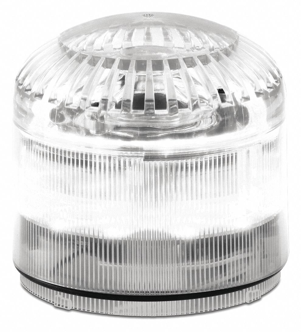 FEDERAL SIGNAL, 120 to 240V AC/12 to 24V AC/DC, 3 29/32 in Overall Wd ...