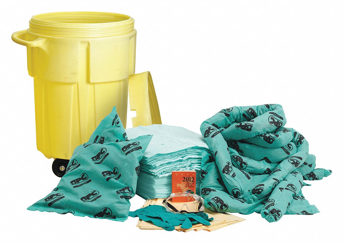 BRADY SPC ABSORBENTS, 55 gal Container Capacity, Drum, Spill Kit ...