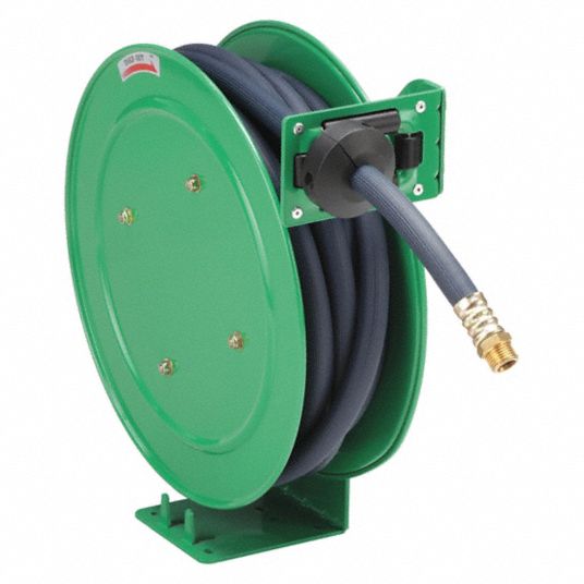 35 ft (1/2 in I.D.), 1/2 in MNPT, Spring Return Hose Reel - 437J28 ...