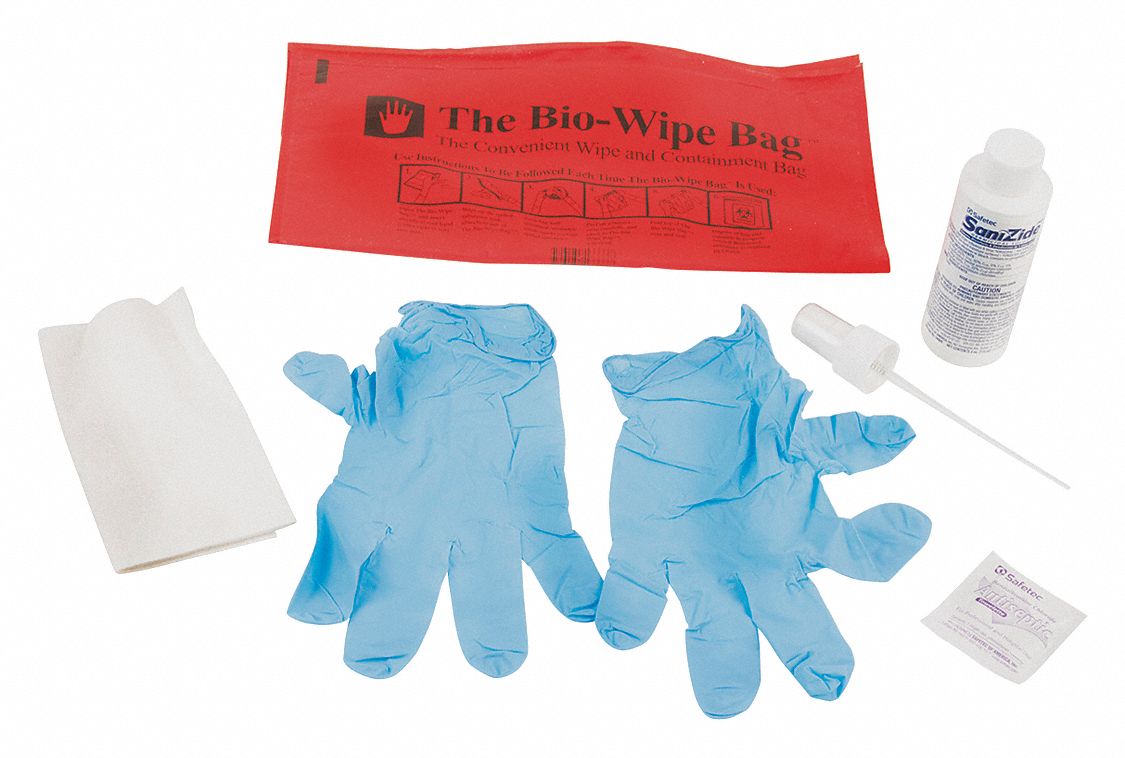 SPILL MAGIC, 2 oz Volume Absorbed Per Kit, (1) Pr Nitrile Gloves ...