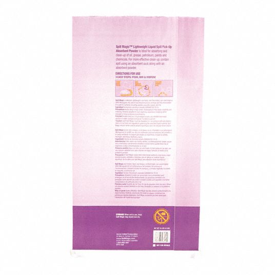 SPILL MAGIC, Amorphous Alumina Silicate, 10 lb Wt, Absorbent Powder ...