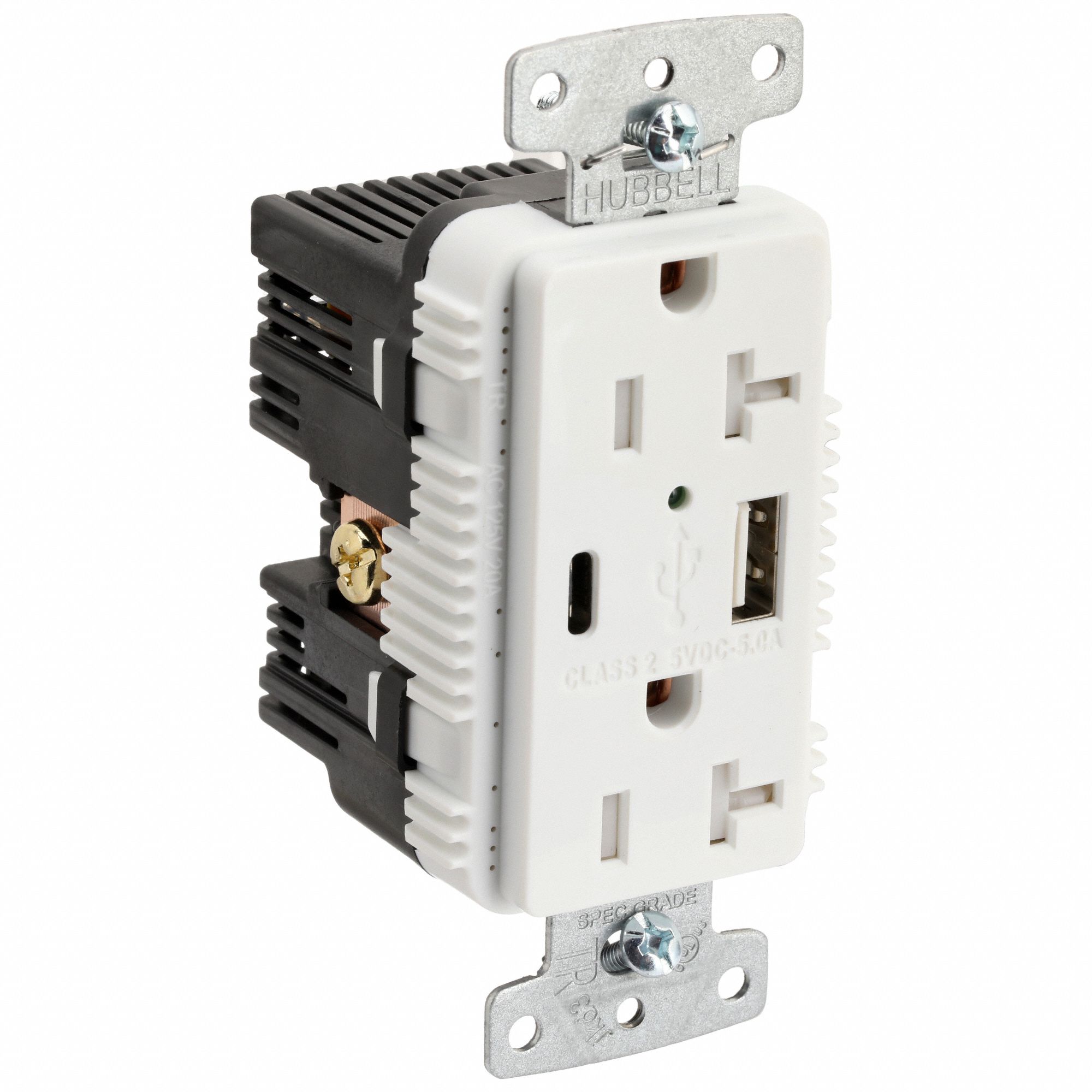 Duplex, 5-20R, USB Charger Receptacle - 437K65|USB20AC5W - Grainger