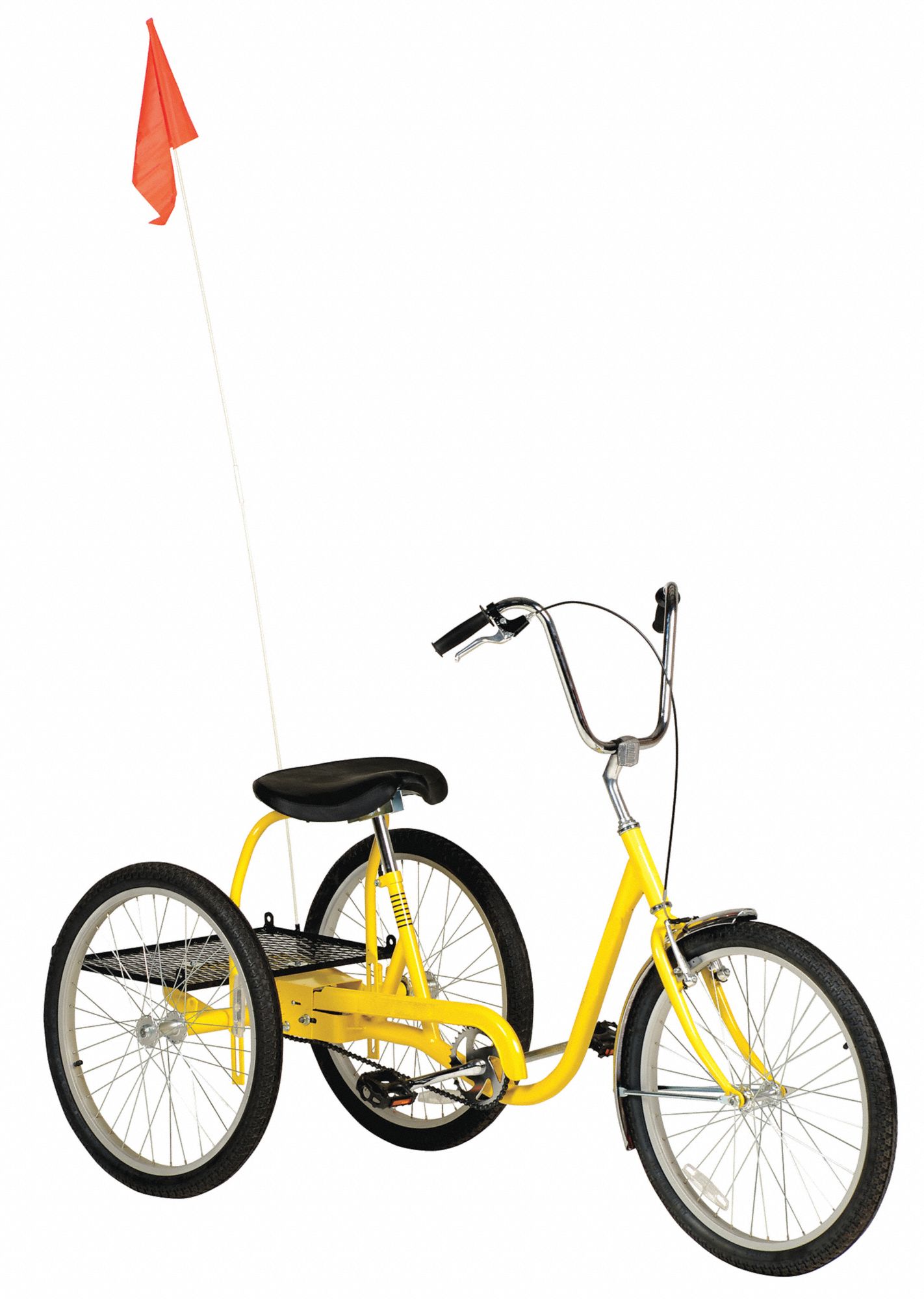 70 in x 29 in x 43 in, Yellow, Tricycle - 437V15|IBIKE-3-DCHH-Y - Grainger
