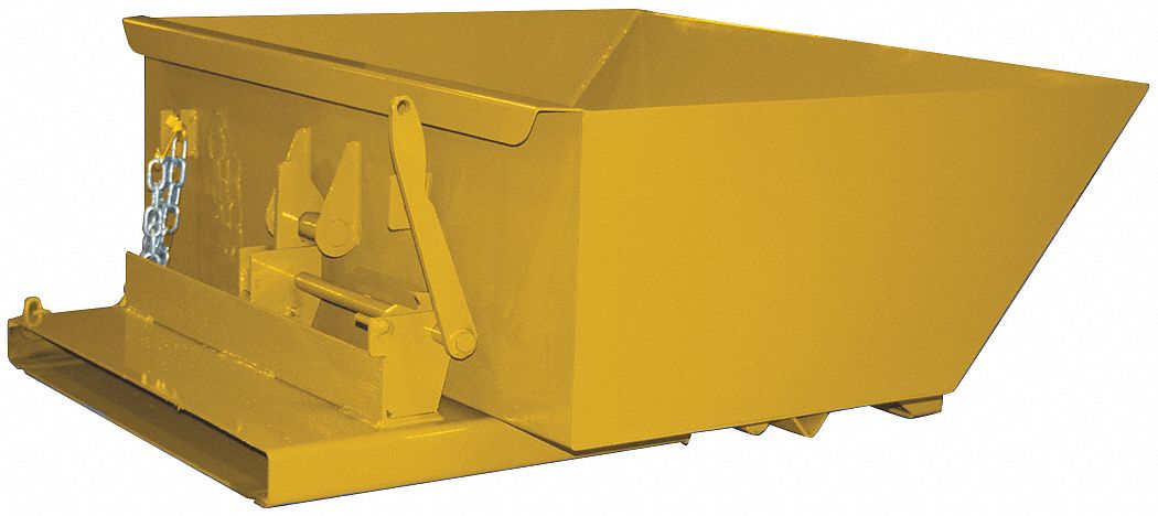 Low Profile Hopper, Steel, Self Dumping Hopper - 437V48|3355LPYellow ...