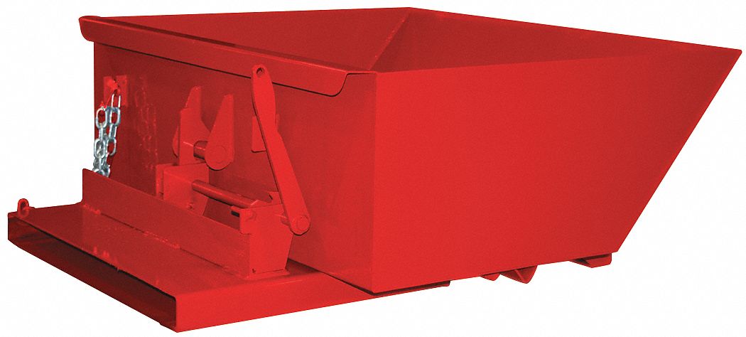 Low Profile Hopper, Steel, Self Dumping Hopper - 437V49|3355LPRed ...