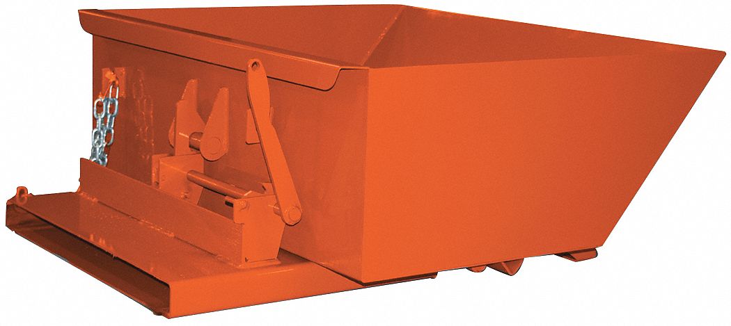 Low Profile Hopper, Steel, Self Dumping Hopper - 437V50|3355LPOrange ...