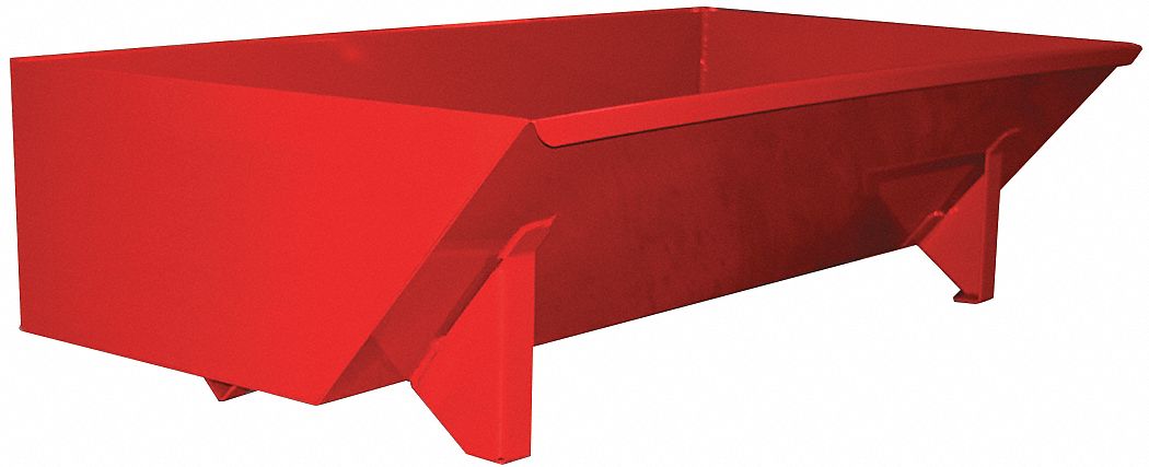 Low Profile Hopper, Steel, Self Dumping Hopper - 437V53|5055LPRed ...