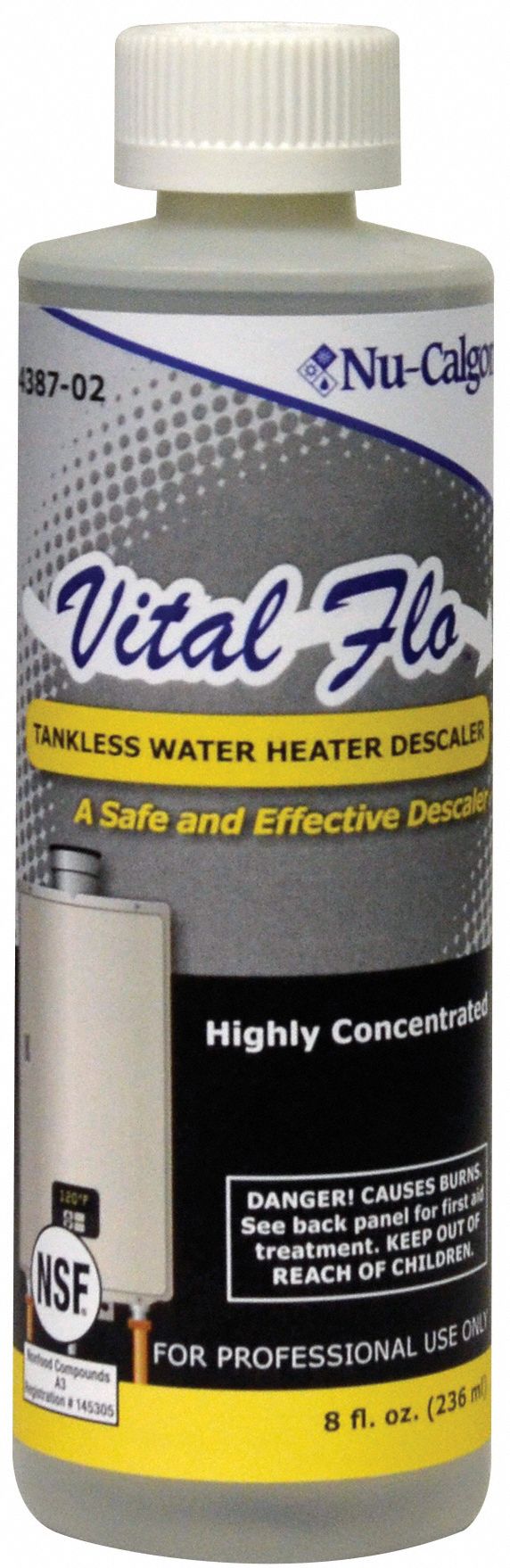 NU-CALGON, Vital-Flo, 8 oz, Scale Remover - 793KC4|4387-02 - Grainger