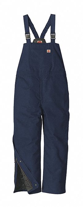 RED KAP, Men's, S ( 34 1/2 in x 31 in ), Insulated Duck Bib Overall ...