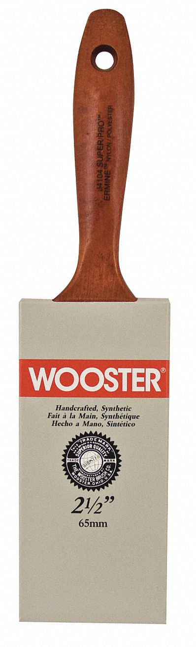WOOSTER, Super/pro 2.5in Nylon/poly Varnish Brush - 43AD66|J4104-2 1/2 ...