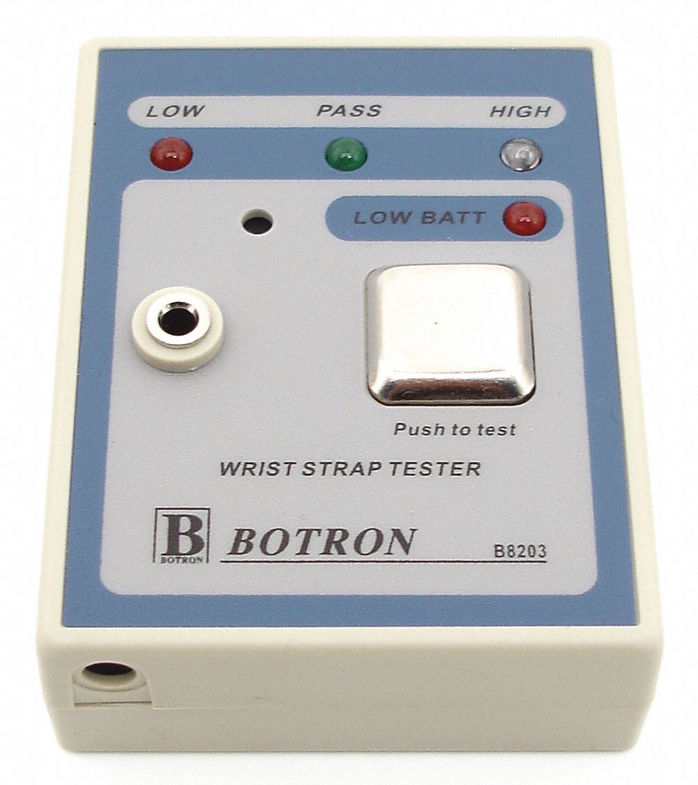 BOTRON COMPANY INC., ESD TR53, Wrist Strap Tester, Portable Wrist Strap ...