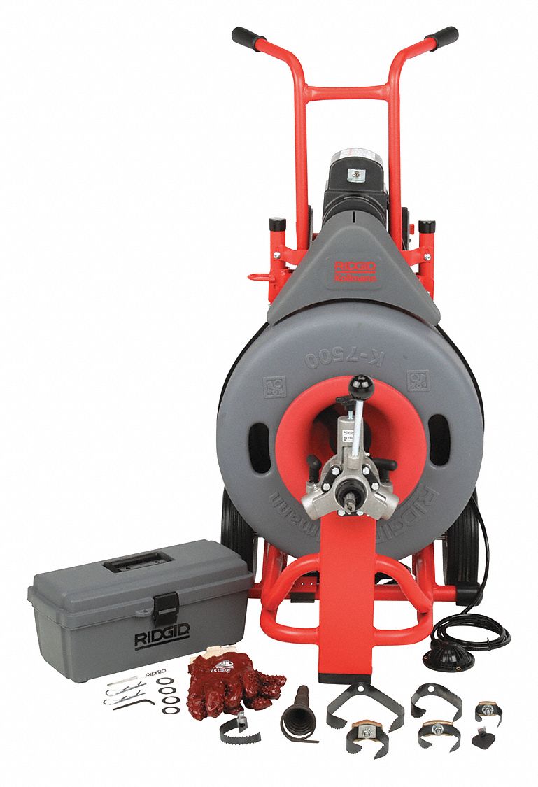 RIDGID, K-7500, For 3 in to 10 in Pipe, Drain Cleaning Machine - 43FT21 ...
