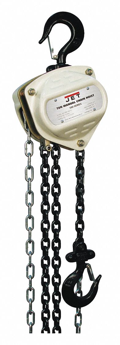JET, Hand Chain Hoist with 10ft Lift,2-Ton - 43GJ88|S90-200-10 - Grainger