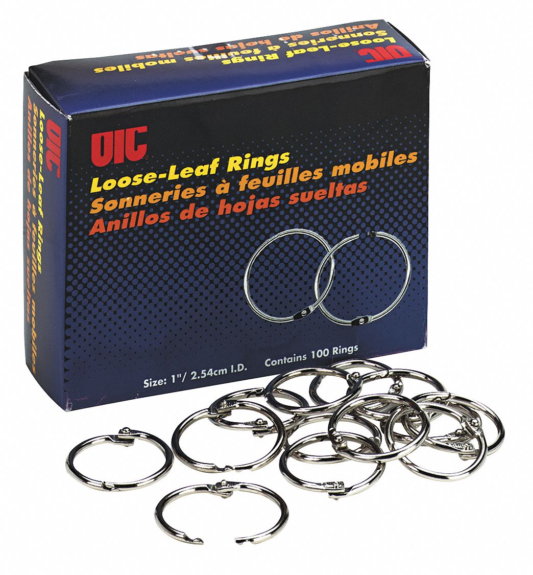 OFFICEMATE, 1 in Ring Size, Round, Book Rings - 43GL72|99701 - Grainger