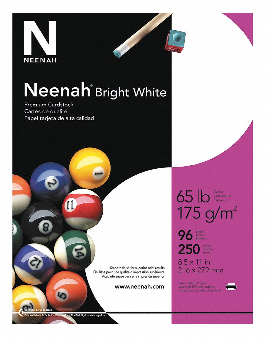 NEENAH PAPER, 250, PK, Card Stock - 43GN58|91904 - Grainger