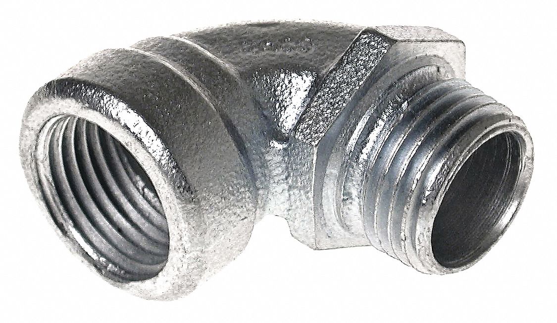 RACO Short Elbow: Iron, Plain, 1/2 in Trade Size, RMC, 2 1/16 in ...