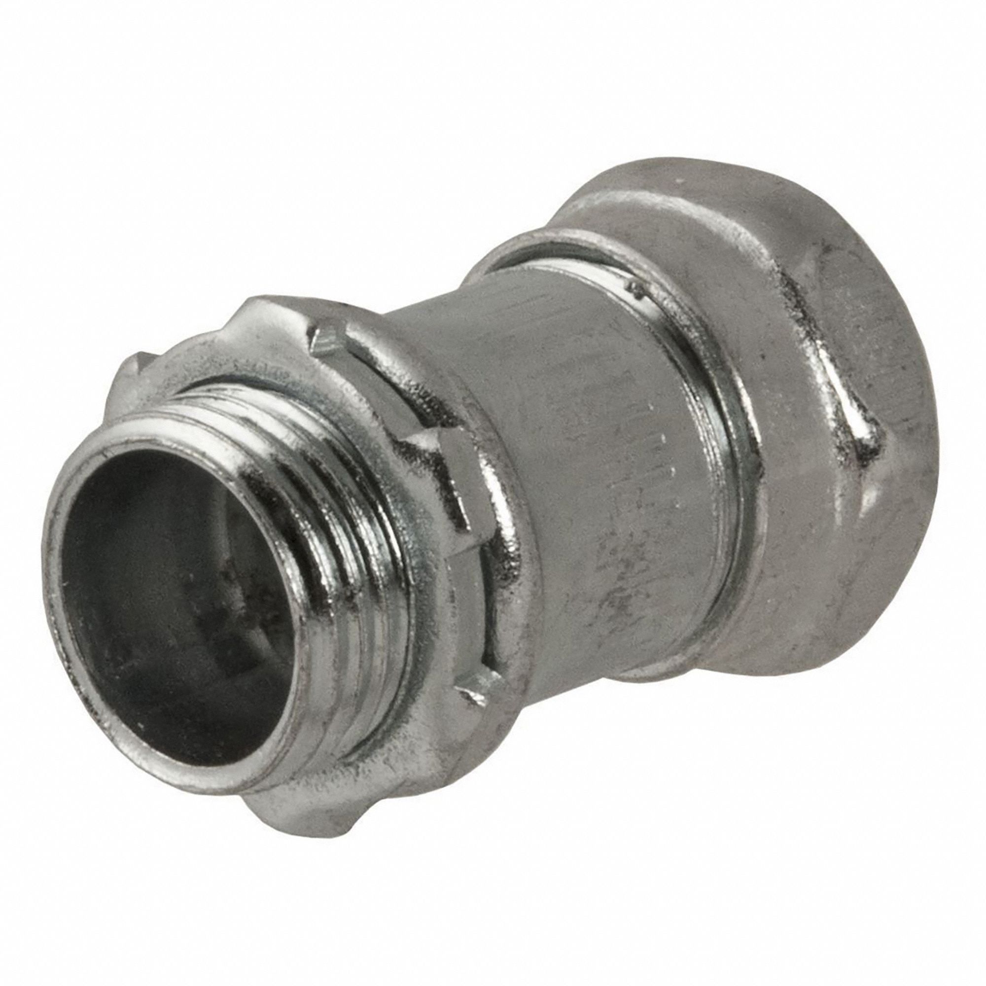RACO Compression Conduit Connector: Steel, 1/2 in Trade Size, 1 in ...