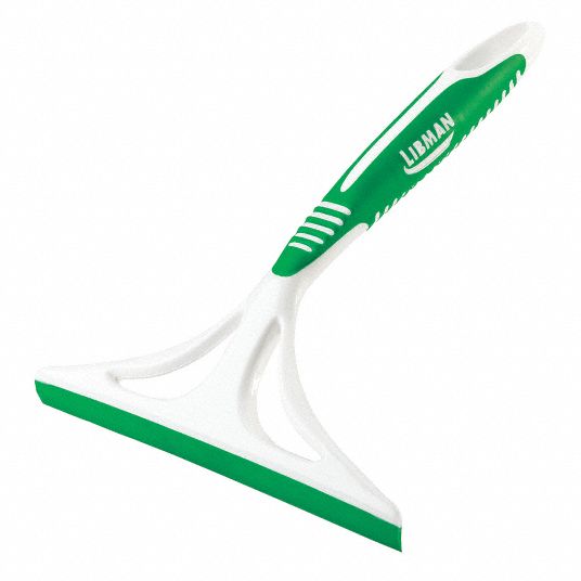 LIBMAN, 1070, Shower Squeegee White/Green 9inW - 43HE20|1070 - Grainger