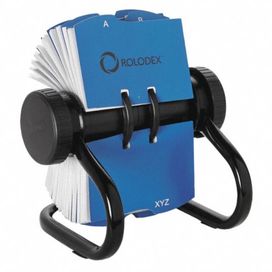 ROLODEX, Black, Metal, Rotary Card File - 43KH90|67236 - Grainger