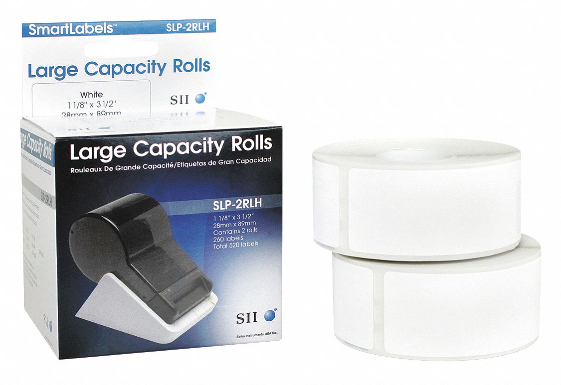 SEIKO, Self-Adhesive Address Labels,White,PK2 - 43KJ49|SLP-2RLH - Grainger