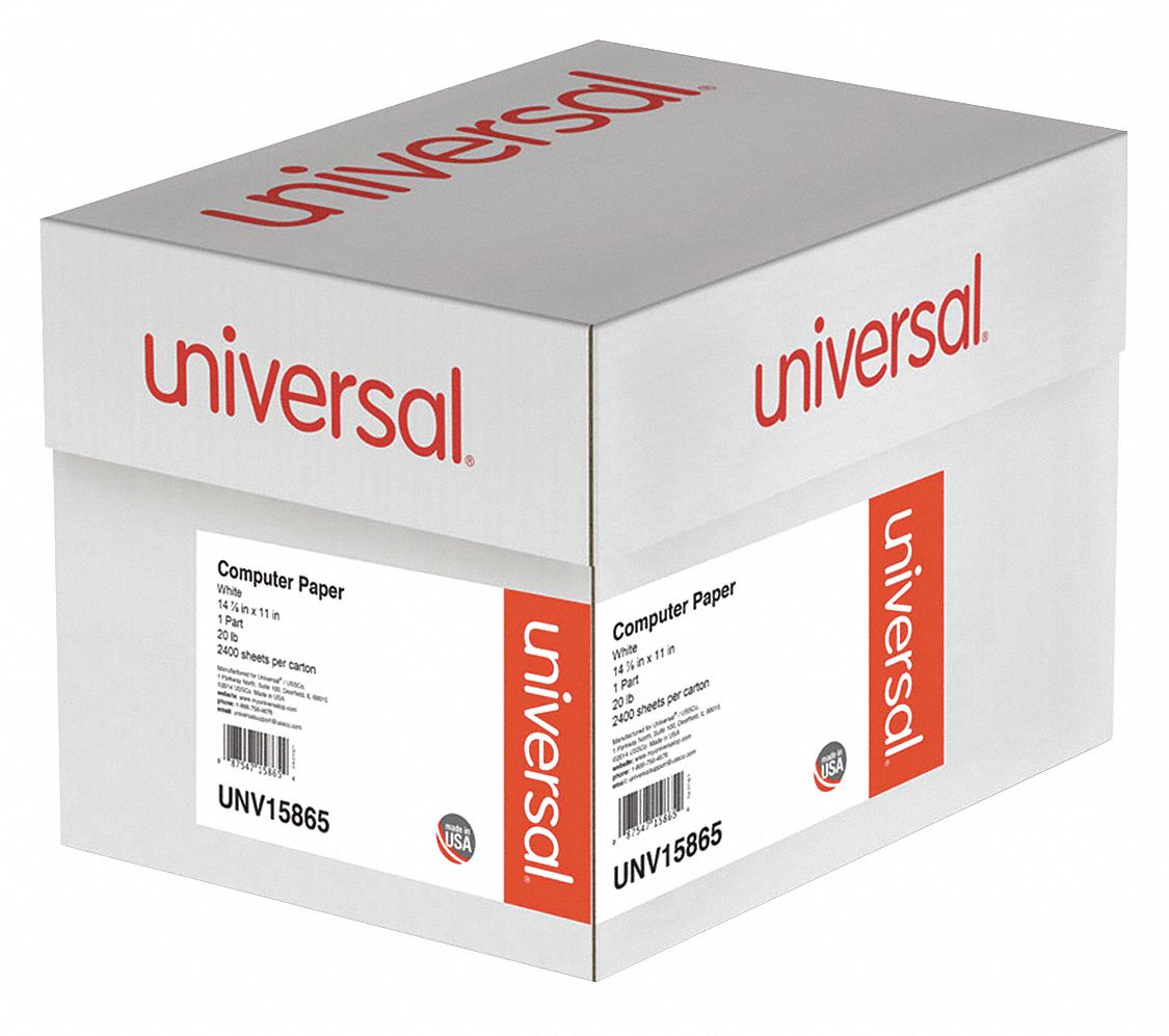 Computer Paper,20lb,14-7/8x11,PK2400, PK 2400 - Grainger