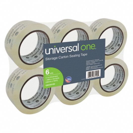 UNIVERSAL ONE, 6, PK, Acrylic Packing Tape - 43KT49|UNV33100 - Grainger