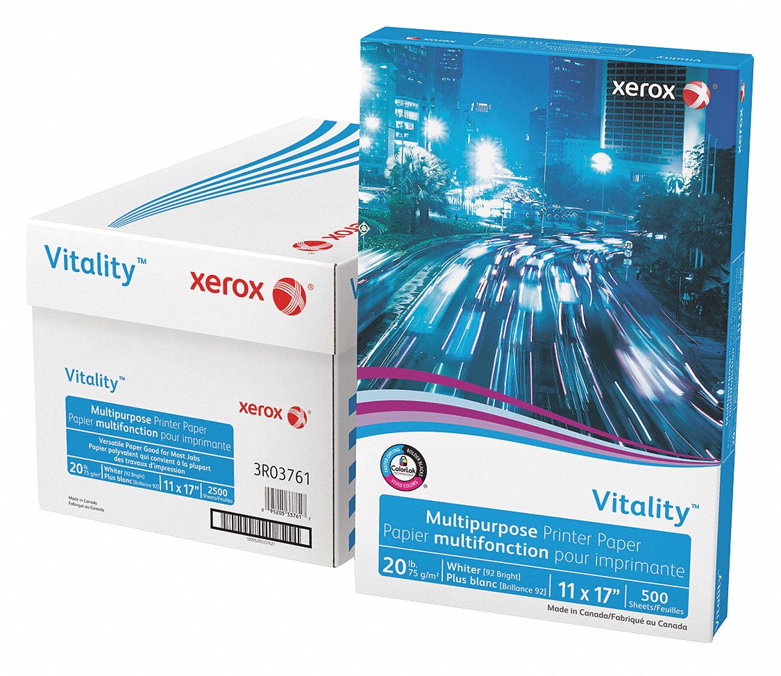 XEROX, 500, PK, Vitality Printer Paper - 43LC45|3R3761 - Grainger