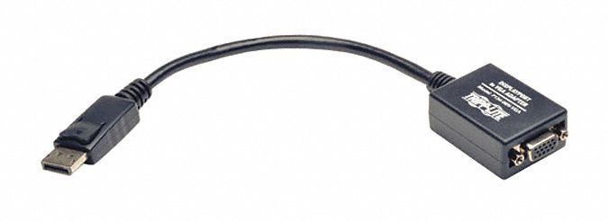 TRIPP LITE, DisplayPort Male to HD15 Female Connection, 12 in Cable Lg ...