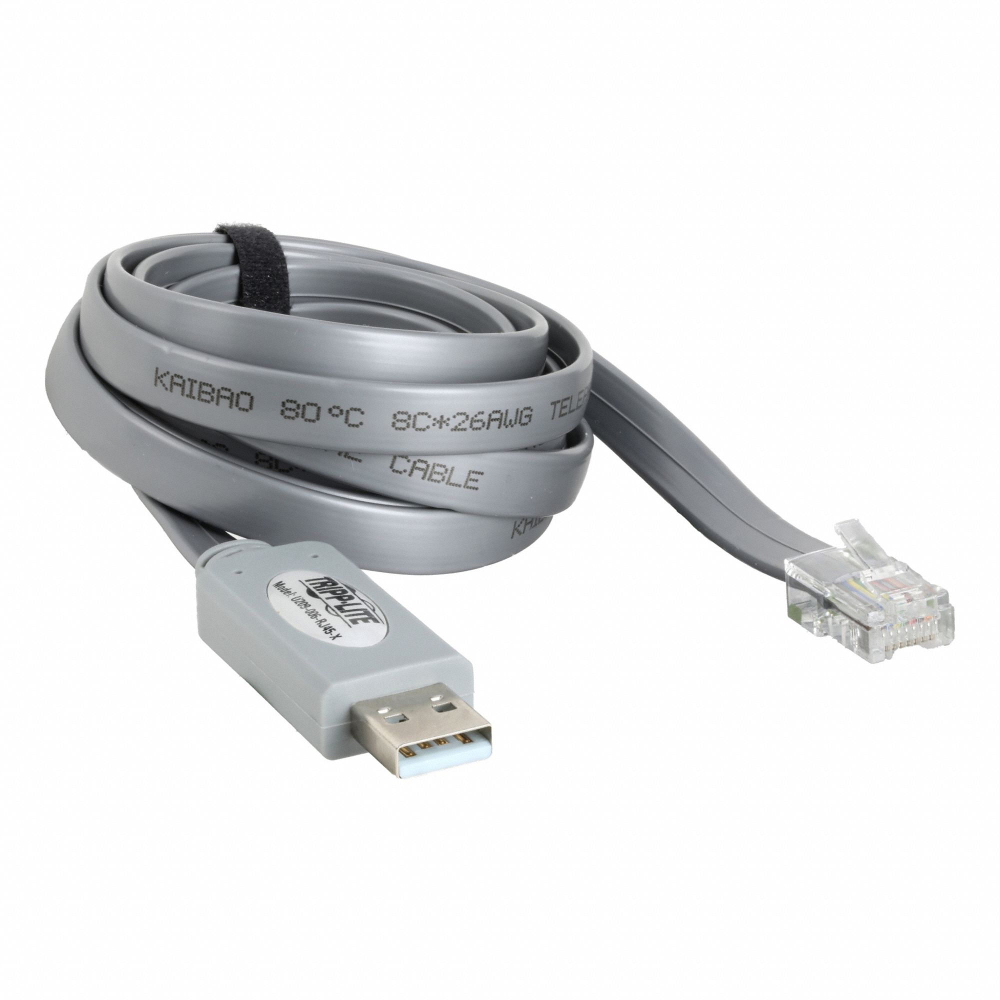 TRIPP LITE, Type A to RJ45 Male Connection, 6 ft Cable Lg, USB Cable ...