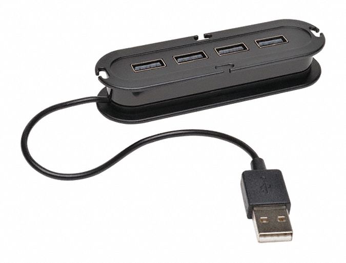 TRIPP LITE, USB 2.0 Connection, 4 Ports, USB Hub - 43LJ12|U222-004 ...