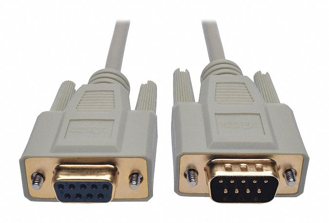 TRIPP LITE, DB9 Male to DB9 Female Connection, 6 ft Cable Lg, Serial ...