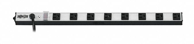 TRIPP LITE, Power Strip,8-Outlet,5-15P,24",10 ft. Cord - 43MC61 ...