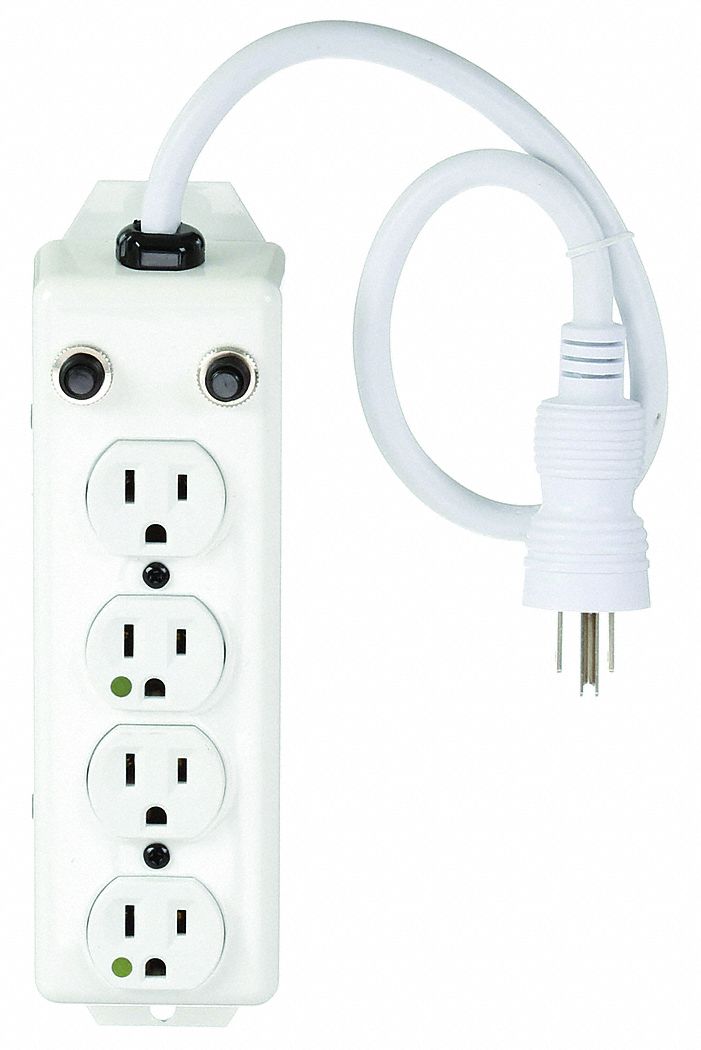 TRIPP LITE, 4 Outlets, 2 ft Cord Lg, Outlet Strip - 43MC66|PS-402-HG ...