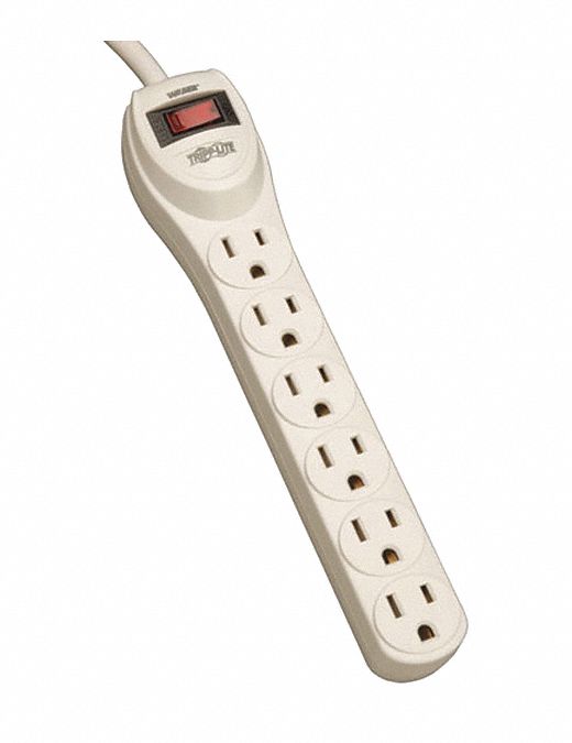 TRIPP LITE, 6 Outlets, 4 ft Cord Lg, Outlet Strip - 43MC69|PS6 - Grainger