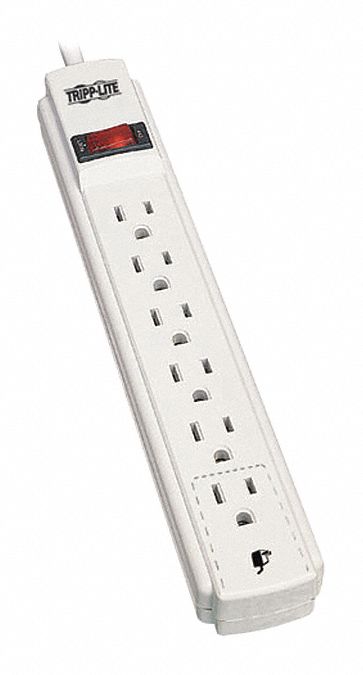 TRIPP LITE, Power Strip,6-Outlet,5-15P,15ft cord - 43MC70|PS615 - Grainger
