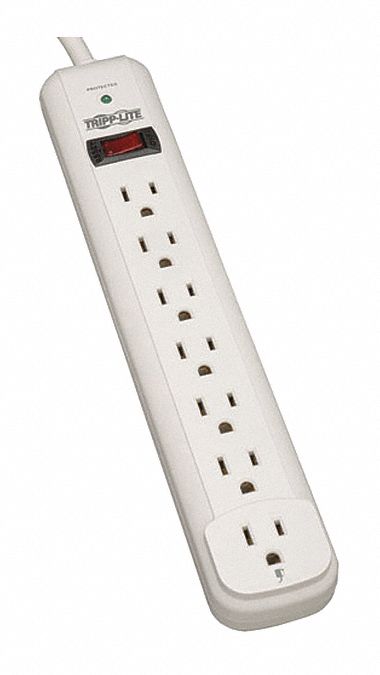 TRIPP LITE, Surge,6ft cord,7 outlet,1080J,Transfrm - 43MF19|STRIKER ...